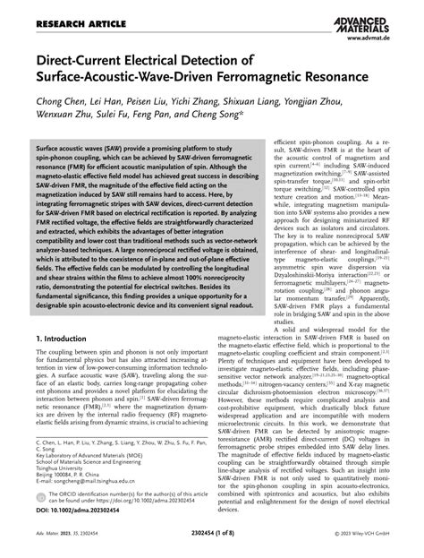 Direct Current Electrical Detection Of Surface Acoustic Wave Driven Ferromagnetic Resonance