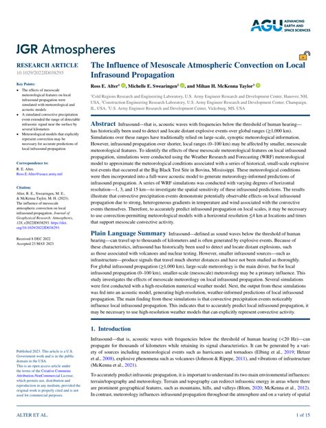 Pdf The Influence Of Mesoscale Atmospheric Convection On Local