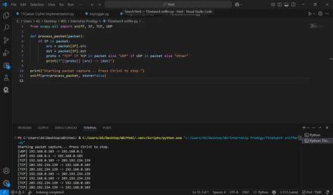 Designed A Basic Packet Sniffer With Python Scapy Aditee S Posted