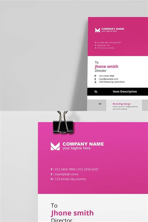 Minimal Invoice Layout MasterBundles