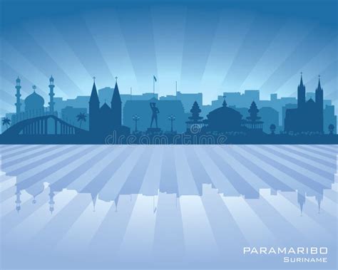 Paramaribo Suriname City Skyline Vector Silhouette Stock Vector Illustration Of Suriname