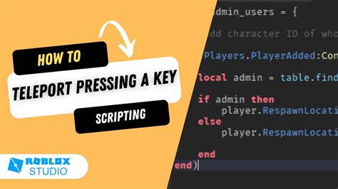 How To Teleport To Different Areas Using Your Keyboard User Input