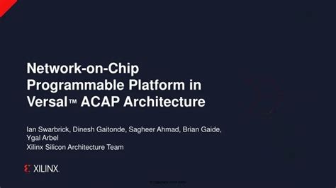 Ppt Network On Chip Programmable Platform In Versal ™ Acap Architecture Powerpoint