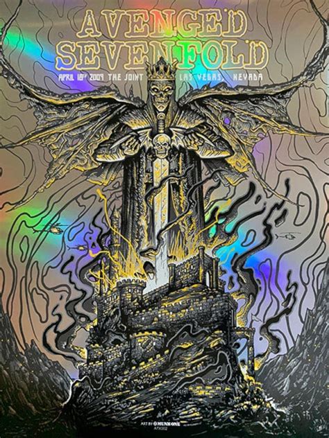 Avenged Sevenfold Concert Poster Print Las Vegas Nv 04 18 09 Not