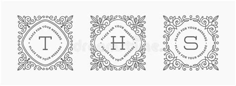 Set Of Flourishes Calligraphic Elegant Ornamental Frames Stock Vector