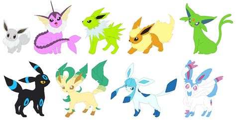 Shiny Eeveelutions By Ayang888 On Deviantart