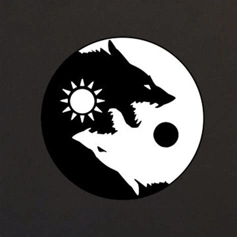 Hati And Skoll Yin Yang Vinyl Decal Etsy