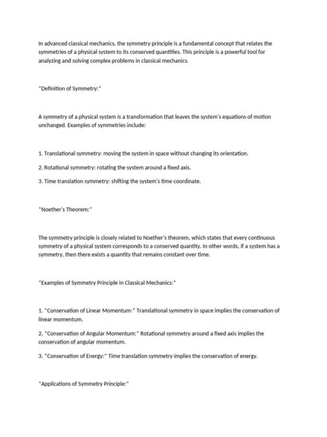 Symmetry Principle And Conservation Laws Pdf