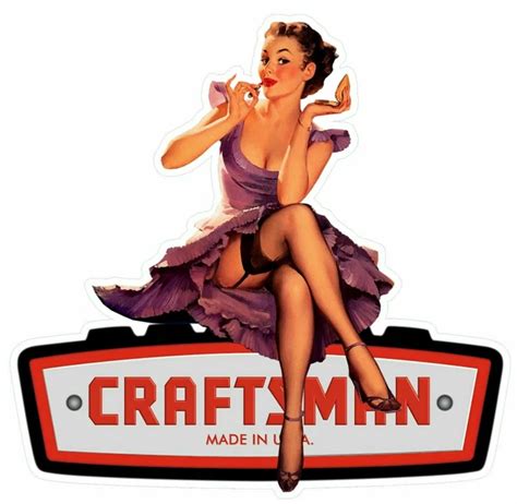 CRAFTSMAN TOOL STICKER Decal Sexy Girl Mechanic Toolbox Sign Chest Usa PicClick CA
