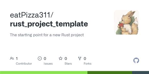 Github Eatpizza311rustprojecttemplate The Starting Point For A