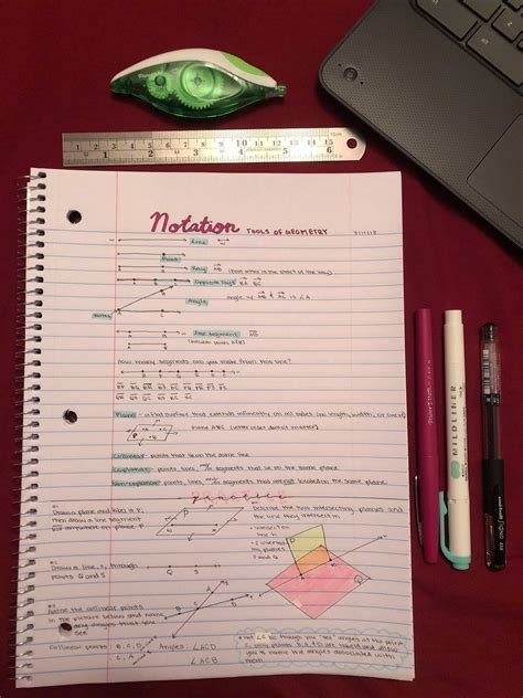 Notation Tools Of Geometry Notes Studying Amino Amino