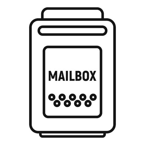 Premium Vector Empty Mailbox Icon Outline Empty Mailbox Vector Icon