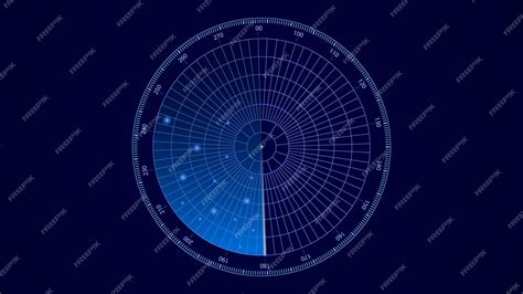 다른 정보 벡터 일러스트 배경 스캔에 디지털 기술 레이더 화면 프리미엄 벡터