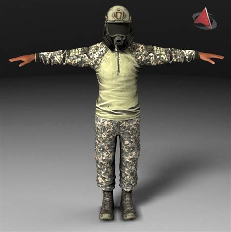 士兵 D模型 ds Free D