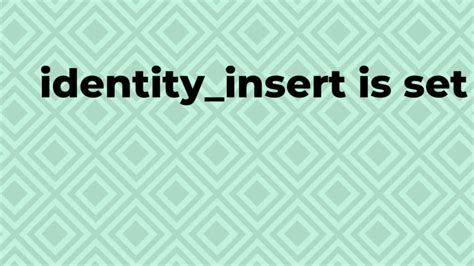 解決済み Sql で Identityinsert がオフに設定されている Sourcetrail