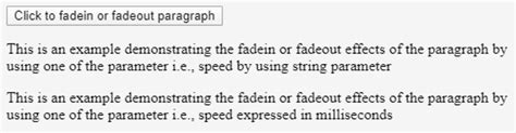 Jquery Fadetoggle Learn The Examples Of Jquery Fadetoggle
