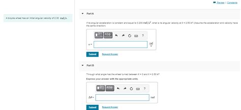 Solved A Bicycle Wheel Has An Initial Angular Velocity Of