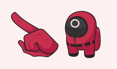 Custom Cursor Custom Cursor Among Us Squid Game Worker Character Theme For Chrome Cursor Space