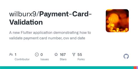 Github Wilburx9 Payment Card Validation A New Flutter Application Demonstrating How To