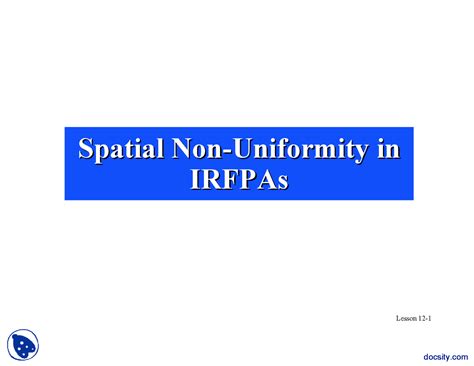 Spatial Non Uniformity Optical Detectors And Detector Systems Lecture Slides Docsity