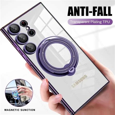 Samsung 電鍍透明保護殼適用於 Magsafe 三星 Galaxy S24 Ultra Sumsung S24 P 蝦皮購物