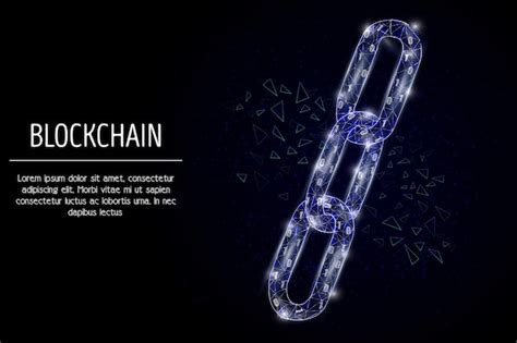 Premium Vector Blockchain Technology Vector Geometric Polygonal Art