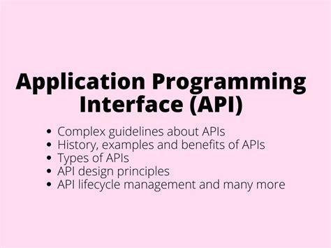 Application Programming Interface Api Complex Guideline About Apis History Examples