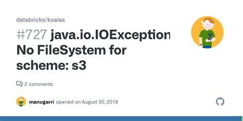 Java Io IOException No FileSystem For Scheme S3 Issue 727