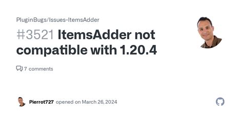 itemsadder not compatible with 1 20 4 · issue 3521 · pluginbugs issues itemsadder · github