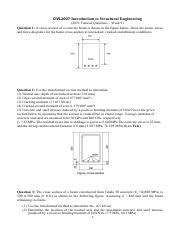 Tute Questions Week Pdf CIVL Introduction To Structural Engineering Tutorial
