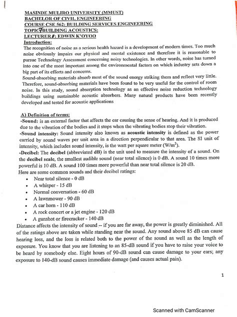 cse 562 building acoustics pdf