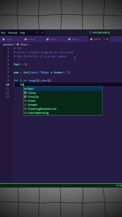 Write A Python Program To Calculate The Factorial Of A Given Number