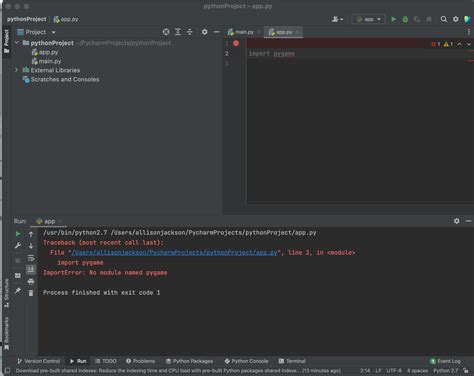 pygame will not work r codinghelp