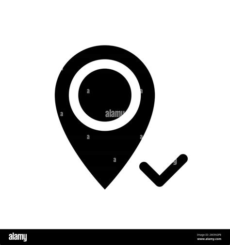 Reaching Pinned Destination Black Glyph Ui Icon Stock Vector Image And Art Alamy