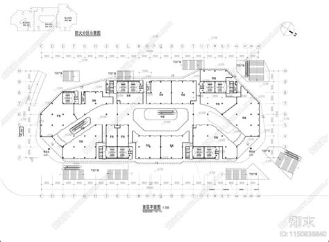 商业建筑平面图施工图下载【id1150838840】知末案例馆
