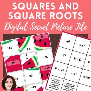 Squares And Square Roots Digital Activity By Always Room For Pi TPT