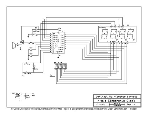 4 Bit Electronic Clock Schematic Pdf