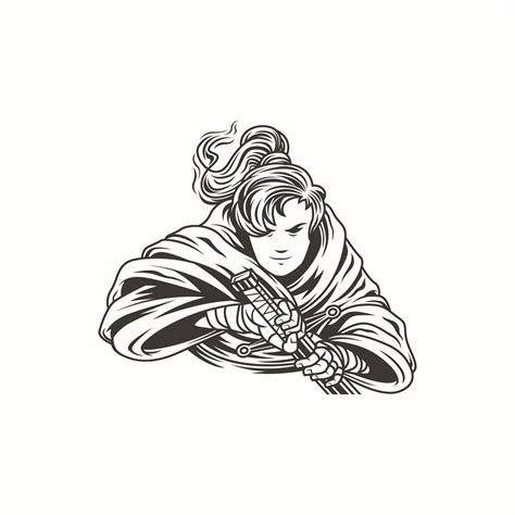 Hand Drawn Ninja Assassin 695711 Vector Art At Vecteezy