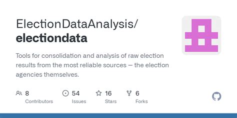 GitHub ElectionDataAnalysis Electiondata Tools For Consolidation And Analysis Of Raw Election