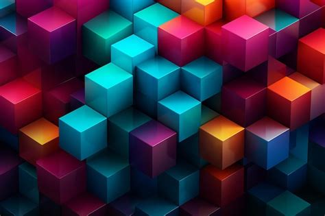 Premium Ai Image Seamless Geometric Cube Pattern Background Generative Ai