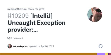 Intellij Uncaught Exception Providertellijpluginprovider