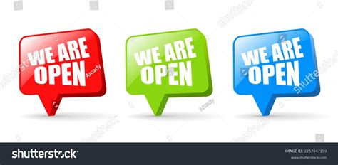 We Open Glass Web Buttons On Stock Vector Royalty Free 2257047159 Shutterstock