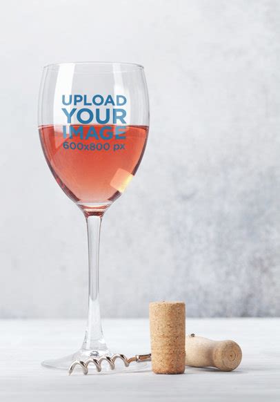 Placeit Mockup Of A Wine Glass Next To A Decanter