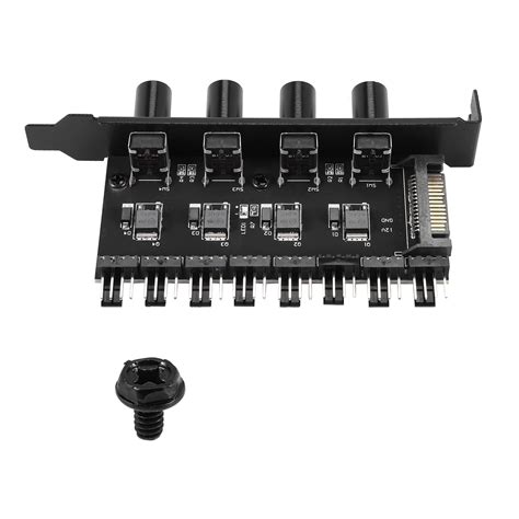 Pc Channels Fan Hub Knob Cooling Fan Speed Controller For Cpu Case Hdd Vga Pwm Fan Pci