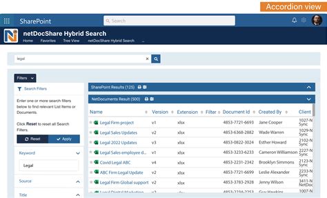 netdocshare hybrid search search netdocuments and sharepoint