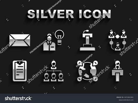 Set Hierarchy Organogram Chart Project Team Stock Vector Royalty Free 2071063361 Shutterstock
