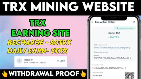 💥 Best Tron Trx Cloud Mining Website Trx New Site Today Trx