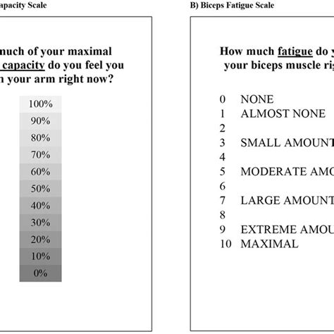 Self Report Scales Used For Perception Of Capacity And Perception Of Download Scientific