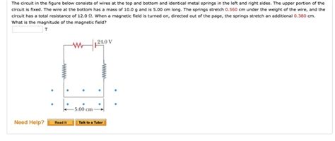 Solved The Circuit In The Figure Below Consists Of Wires At Chegg Com