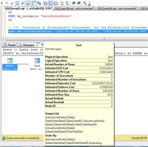 Hash Warning Sort Warning Y Las Estadísticas De Sql Server